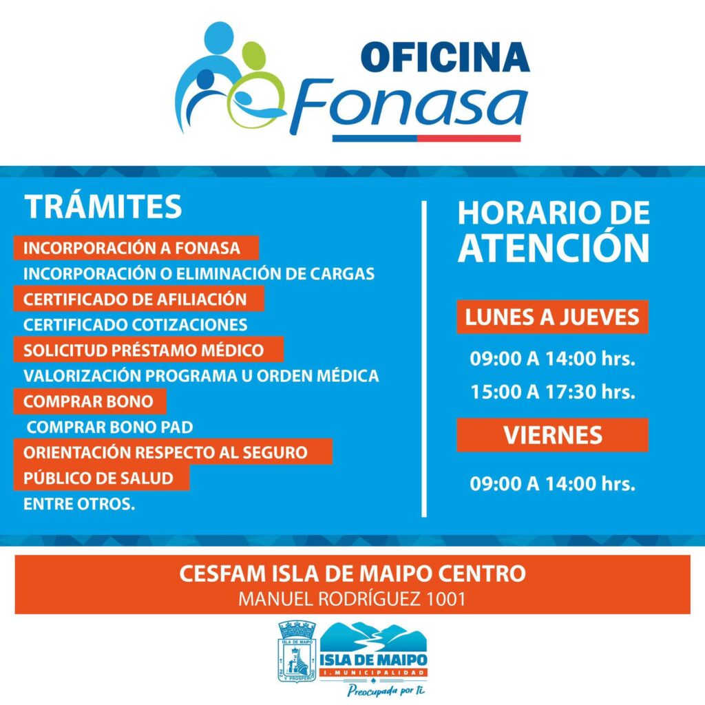 INAUGURAN PRIMERA OFICINA DE FONASA EN ISLA DE MAIPO Y YA ATIENDE EN EL ...